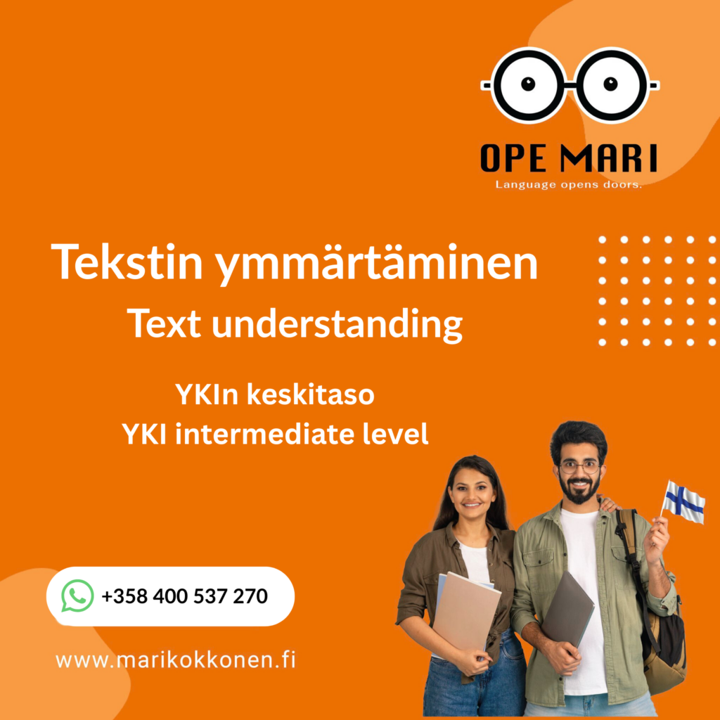 Self-Paced YKI Test B1–B2 Finnish Reading Practice Course Online ...